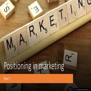 Positioning in marketing | PPTX