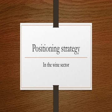 Positioning strat in wine sector barbry | PDF