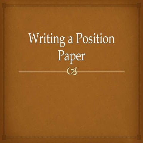 Positionpaper | PPTX
