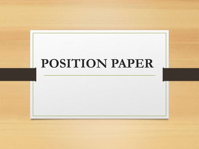 position paper | PPTX