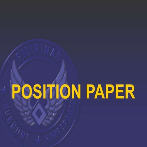 Writing a Position Paper and Defending a Stance on an Issue | PDF
