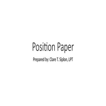 Position Paper.pptx for English for Academic nd Professional Purposes | PPTX