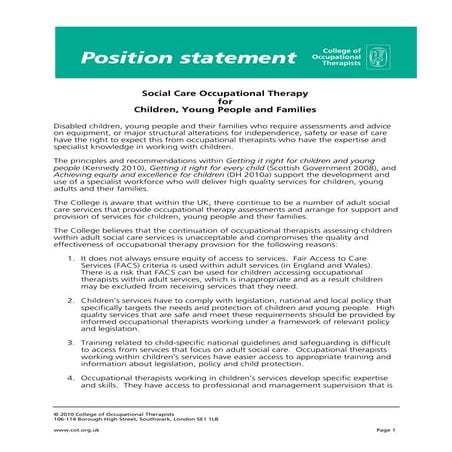Position statement children | PDF