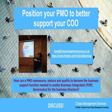 Position your PMO to better support your COO webinar, 3 February 2020 | PPT
