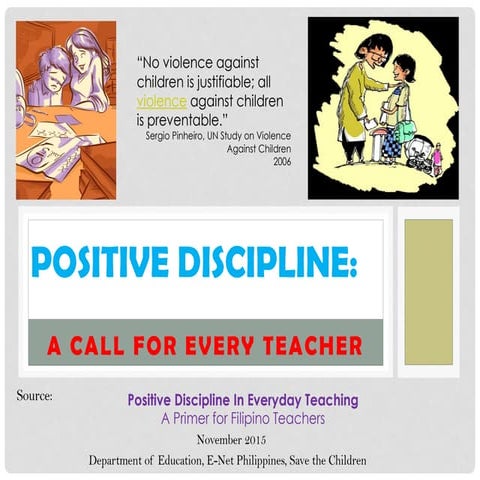 Positive Discipline: A Call for Every Teacher | PDF