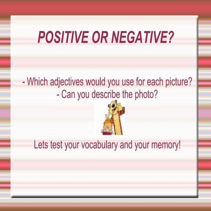 Adjectives: Positive or Negative? | ODP