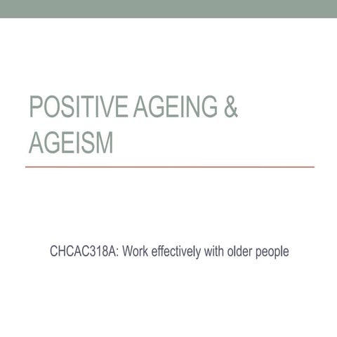 Ageism | PPTX