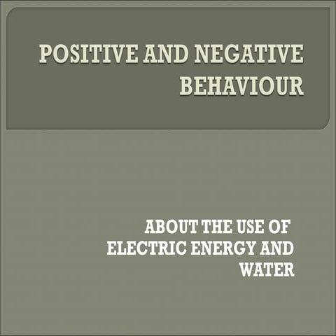 Positive and negative behaviour | PPT