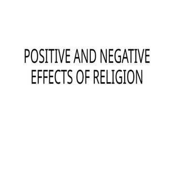 Lesson 3 positive and negative effects of religion | PPTX