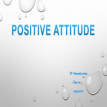 Positive attitude | PPTX
