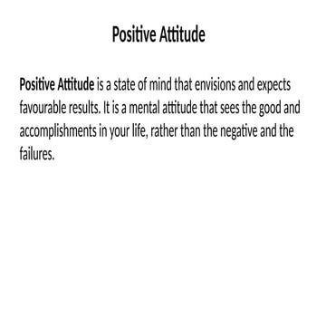 Positive Attitude.pptx positive attitude | PPT