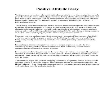 Essay On Positive Attitude.pdf
