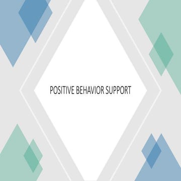 Positive behavior support | PPTX