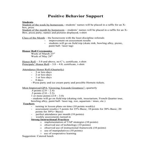 Positive behavior support (2) (3) | PDF