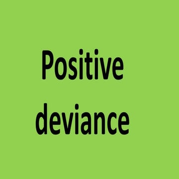 Positive deviance | PDF