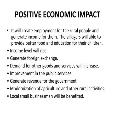 Positive economic impact PPT Appa college of MASTER OF TOURISM ...