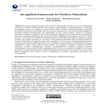 Positive education | PDF