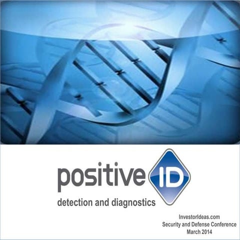 Positive id PositiveID Corporation (OTCBB:PSID) Conference Presentation ...