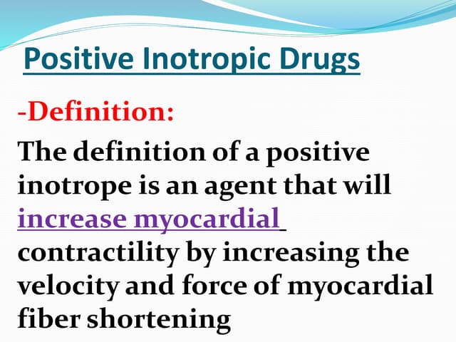 Positive inotropes, vasopressors, and vasodilators