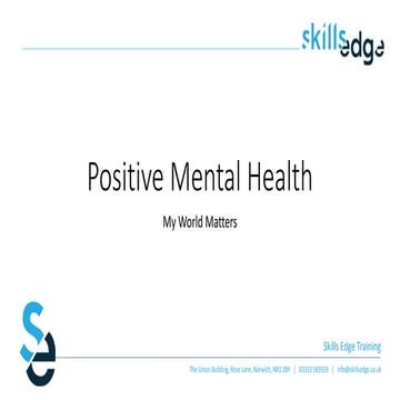 Positive mental health | PPT