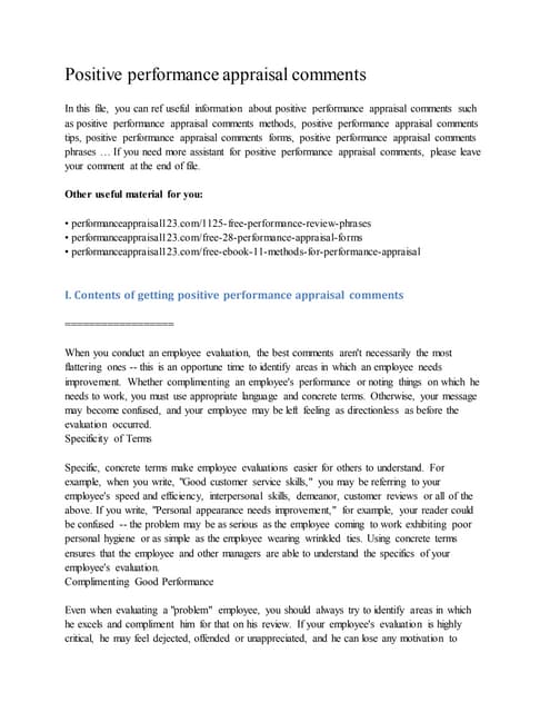 Sample receptionist performance appraisal | DOC | Resume Writing and ...