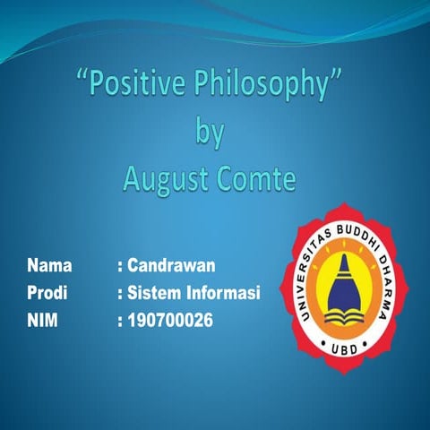 Positive Philosophy | PPTX