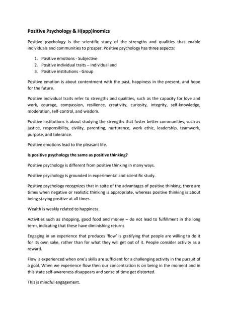 Positive psychology | PPT