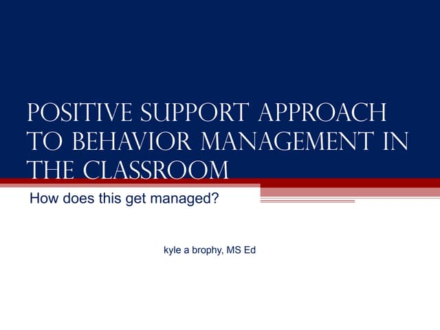 Creating a Positive Classroom Environment | PPT