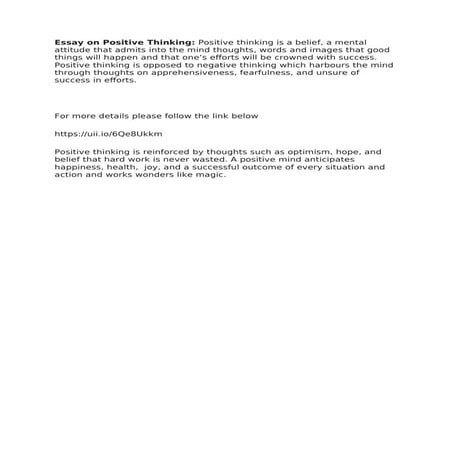 Positive thinking | PDF | Mental Health | Diseases and Conditions