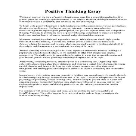 Positive Thinking Essay.pdf