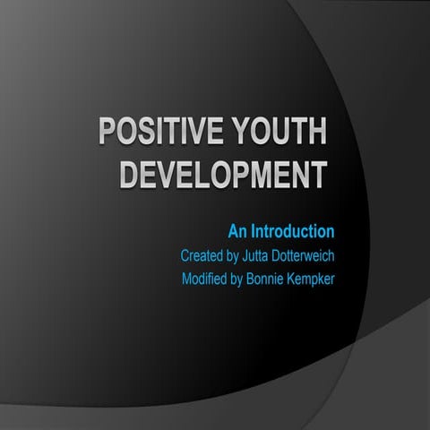 Positive youth development | PPTX