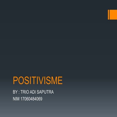 Positivisme | PPTX