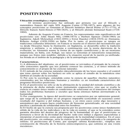 Positivismo | PPT
