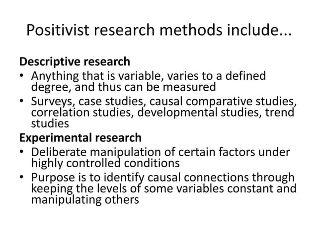 Understanding research philosophies | PPTX