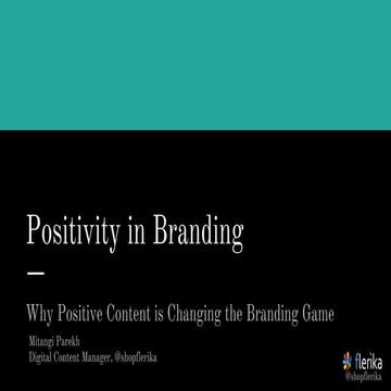 Positivity in Branding | PPT
