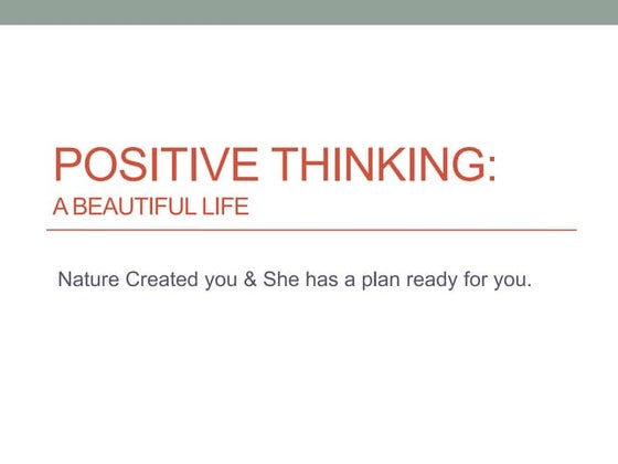 The Power of Positive Thinking | PPT