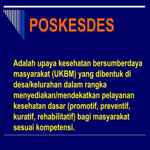 Materi Poskesdes Kabupaten Kediri.ppt paparan | PPT