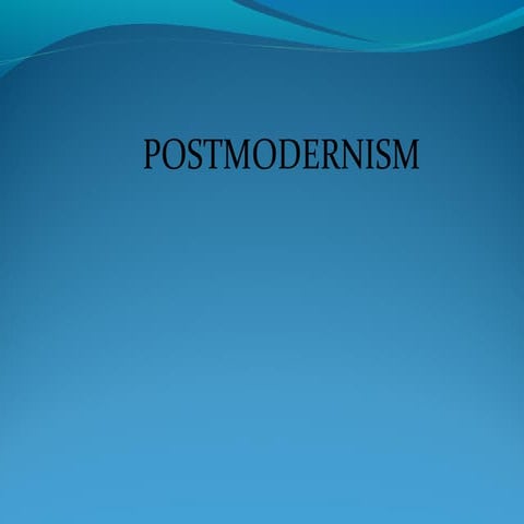 Posmodernisme | PPT