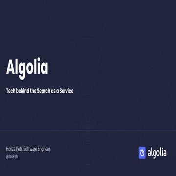 Algolia + Nette, Tech behind the Search as a Service | PoSobota #100 | PDF