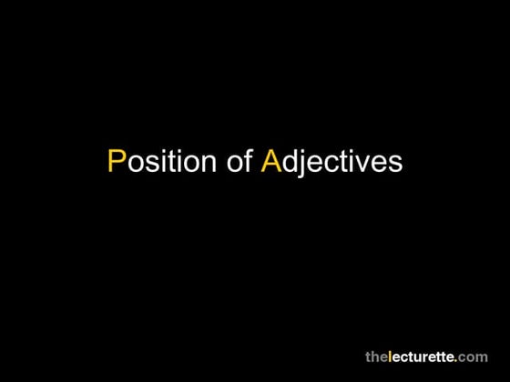 Adjectives | PPTX