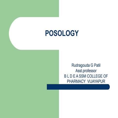 Posology Posology: Definition, Factors affecting dose selection ...