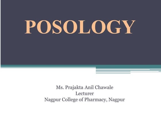 Posology | PPTX