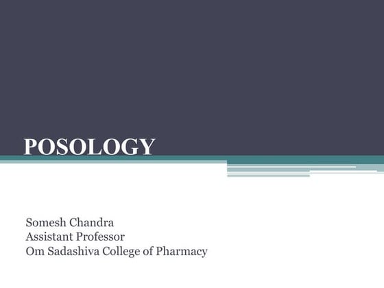 Posology | PPTX
