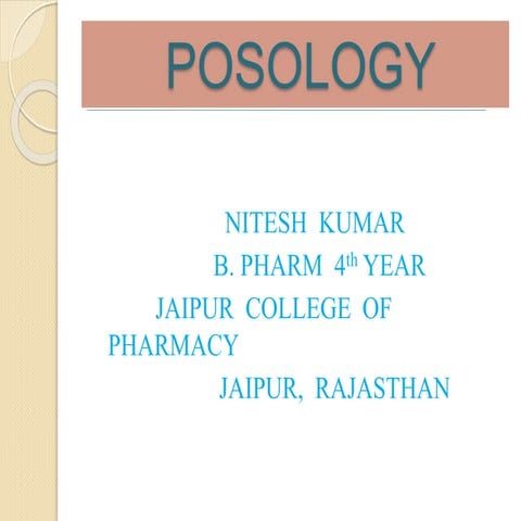 Posology | PPT