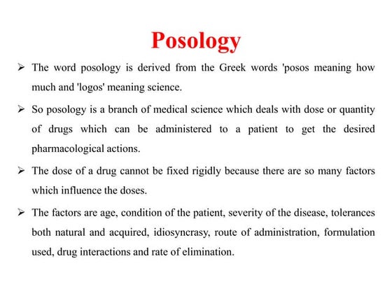 Posology | PPTX