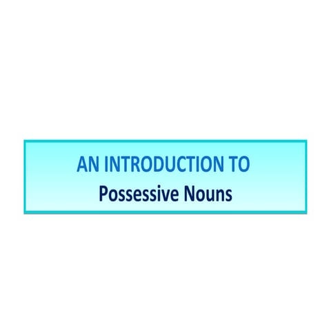 The possessive apostrophe presentation | PPT
