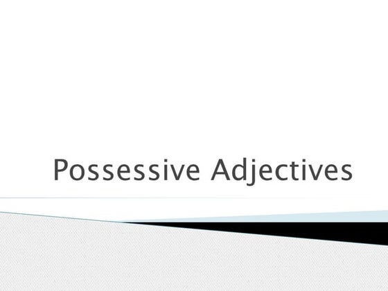 French adjectives | PPTX