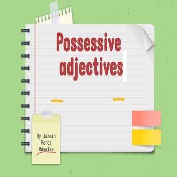 Possessive adjectives | PPTX