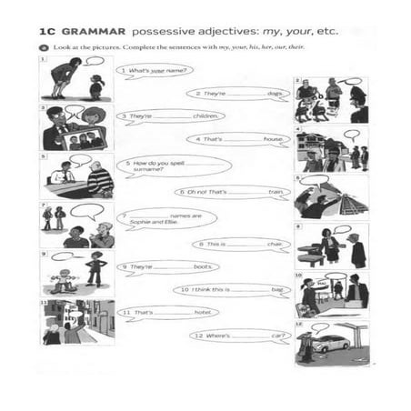 Possessive adjectives practice | PDF
