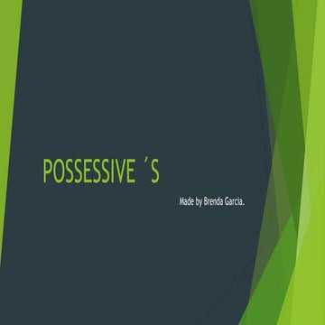 Possessive apostrophe s | PPTX